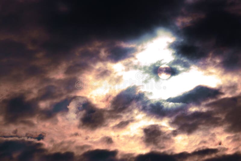 Blurred Soft Focus. Sunset or Sunrise with Clouds, Light and Other ...