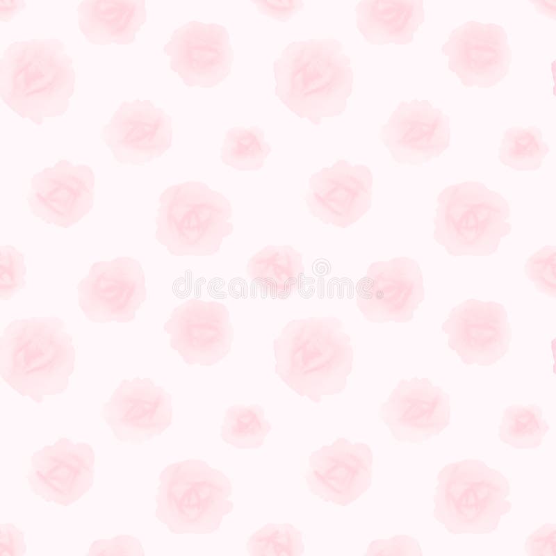 Blurred Soft Pink Watercolor Roses Repeat Pattern Stock Image - Image ...