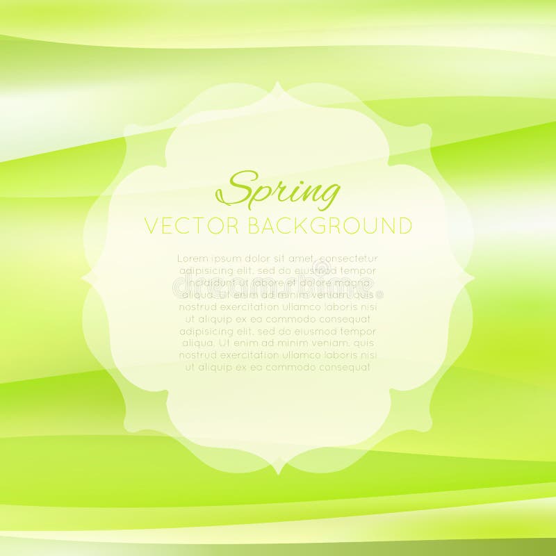 Blurred Spring Green Abstract Vector Background Stock Vector ...