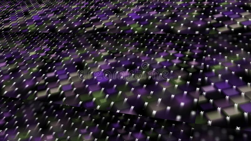Blurred Squares are Moving Gently on the Black Screen. Animation. Field ...