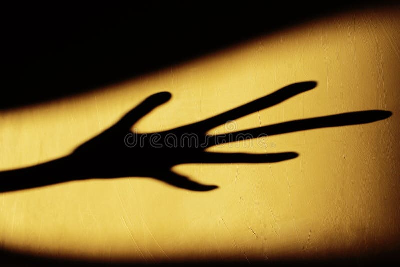 Blurred Strange Shadow on the Wall.Terrible Shadow. Abstract Background ...