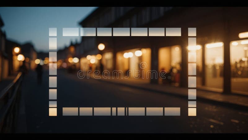 Blurred Street Scene Framed by a Lighted Rectangle, Creating a Cozy Urban Atmosphere Stock Image ...