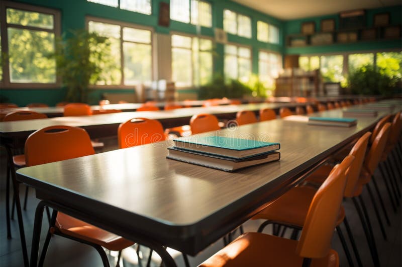 Blurred Study Scene Empty Classroom, a View in Soft Focus Stock ...
