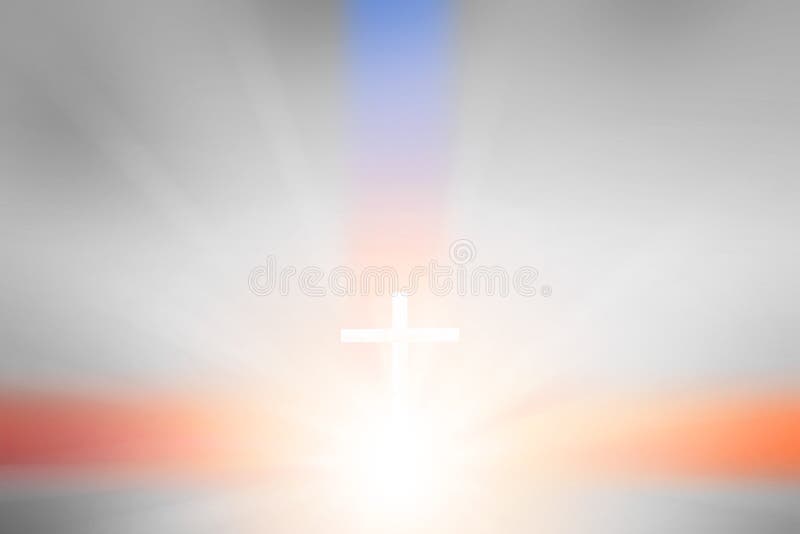 White Cross in Blurred Background Stock Photo - Image of heaven ...