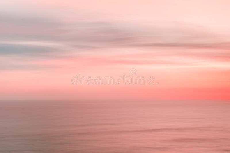 Blurred Sunset Sky and Ocean Stock Photo - Image of multicolor ...