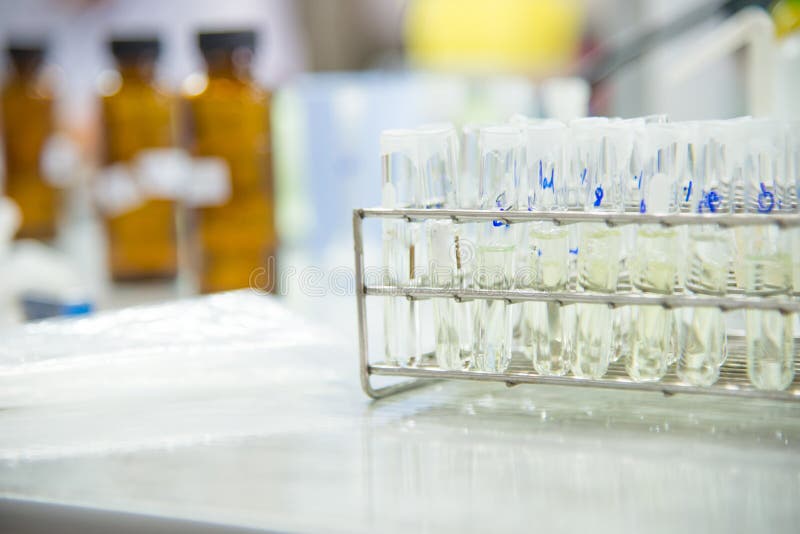 Blurred Test Tube in White Laboratory. Stock Photo - Image of care ...