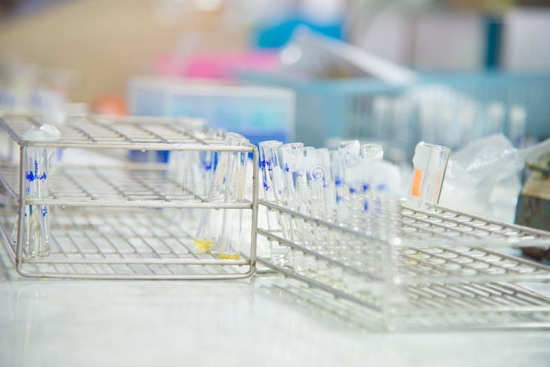 Blurred Test Tube in White Laboratory. Stock Photo - Image of care ...