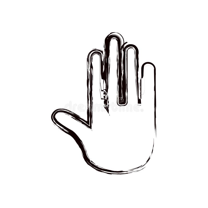 Open Human Hand Icon. Grey Set . Stock Vector - Illustration of graphic ...