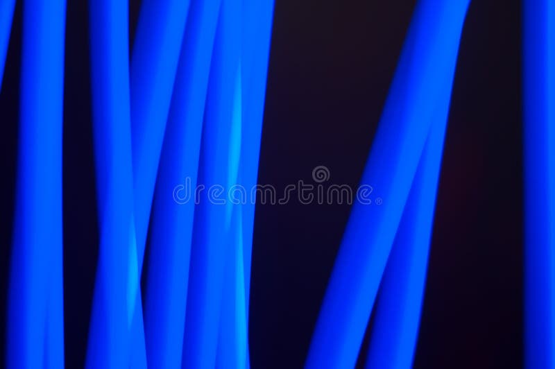 Blue Thick Lines - Luminous 3d Composition, on a Black Background ...