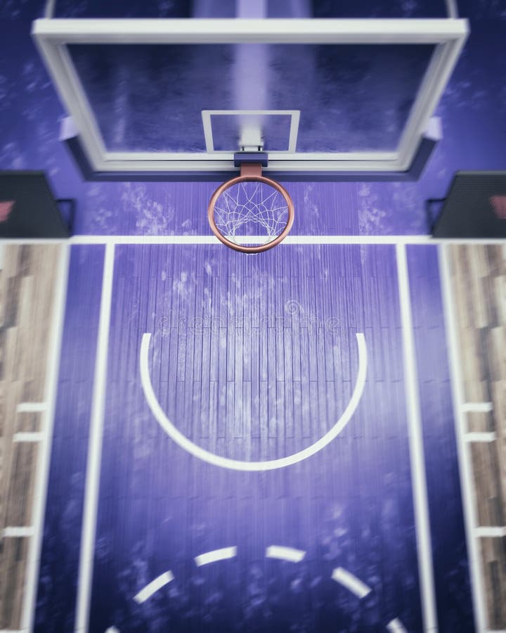 Top View of Basketball Court 3d Render Stock Illustration ...