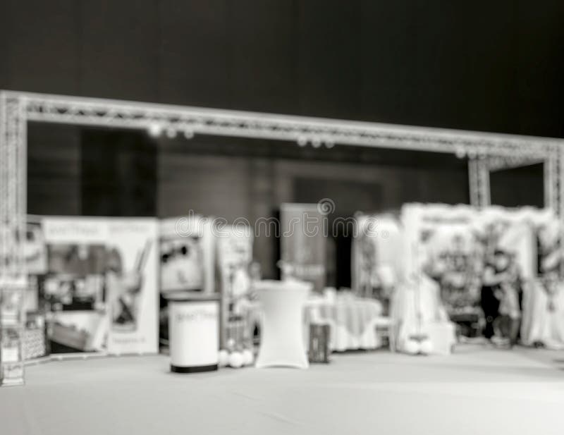 Blurred Trade Show Booth Setup Editorial Photo - Image of setup ...