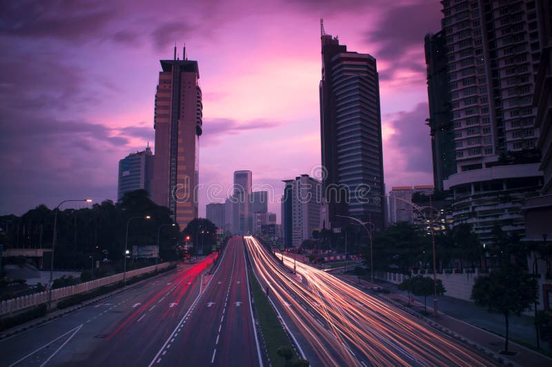 Blurred Traffic in the City Stock Photo - Image of kuala, business ...