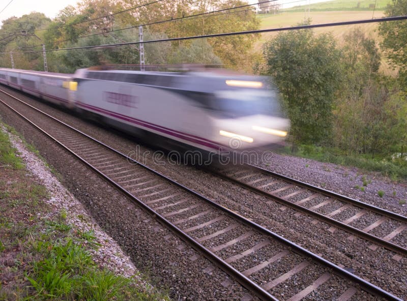 Blurred Train running. stock image. Image of railway - 102657013