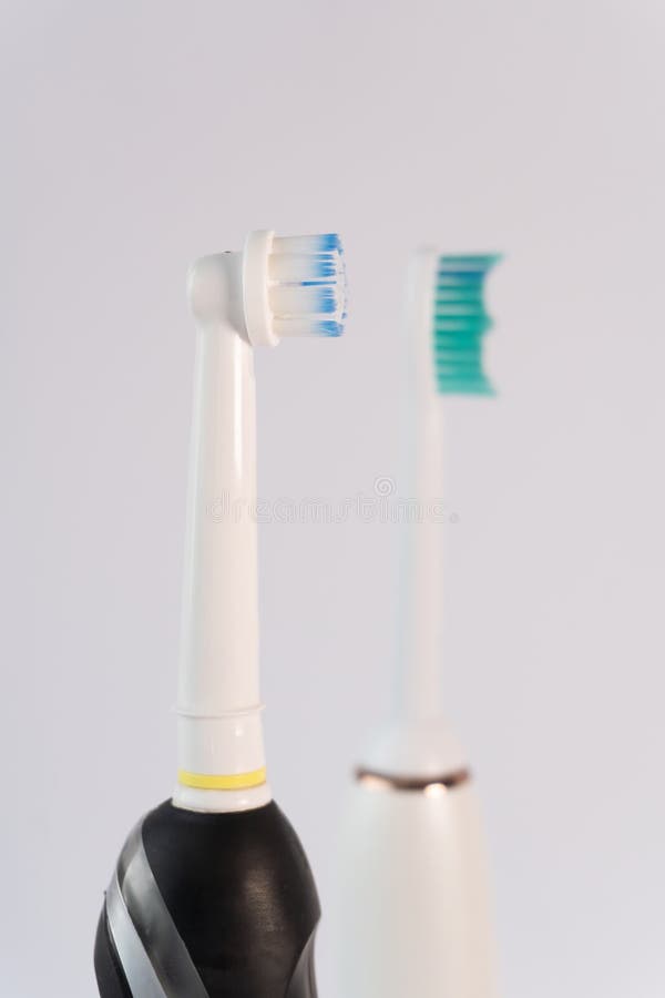Aesthetic of the Electric Toothbrush: a Close-up of the Black-and-white ...