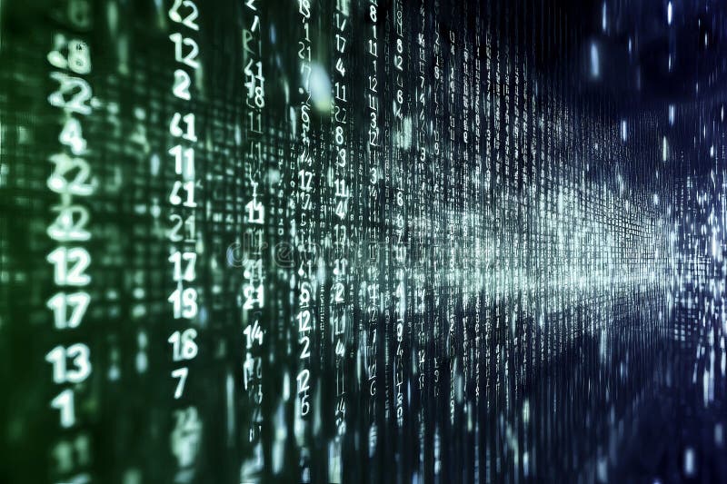 Blurred and Unclear Blackboard with Glowing Digits and Letters, Concept ...