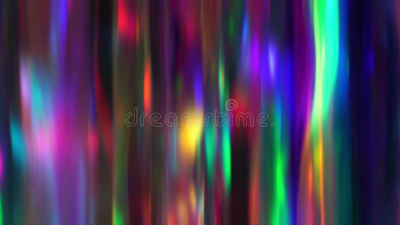 Blurred Vertical Lights and Glare of Different Rainbow Neon Colors ...