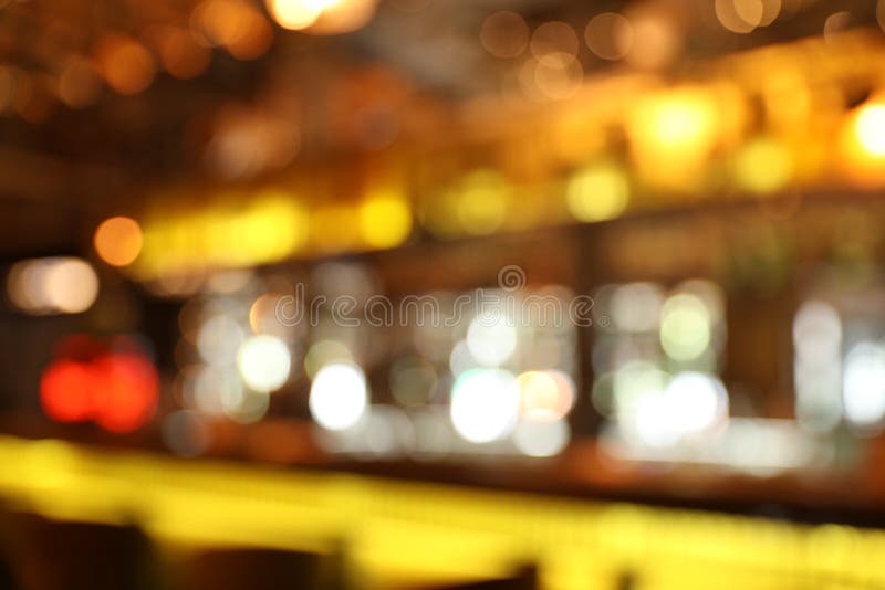 Blurred View of Bar Counter in Cafe Stock Photo - Image of blur ...