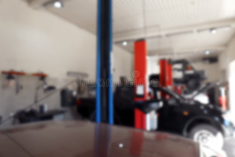Blurred View of Car Service Center Stock Photo - Image of manual ...
