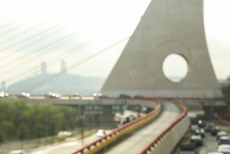 Blurred View of Cars on Modern Bridge Stock Photo - Image of puente ...