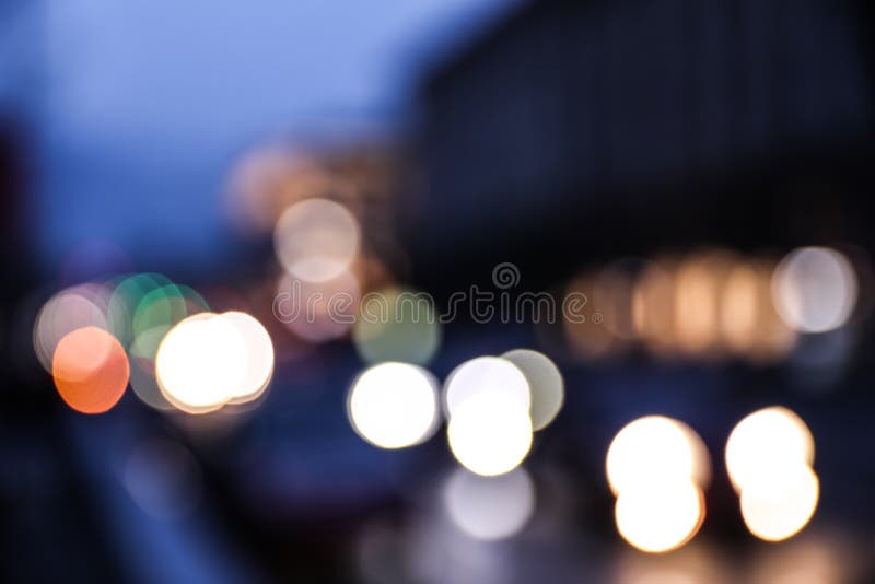 Blurred View of Modern City at Evening. Stock Photo - Image of focus ...