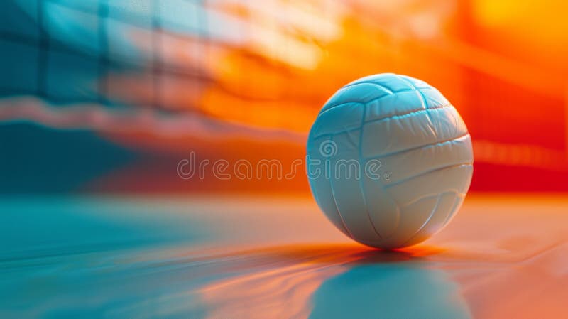 A Blurred Volleyball in Flight Against an Isolated Background Stock ...