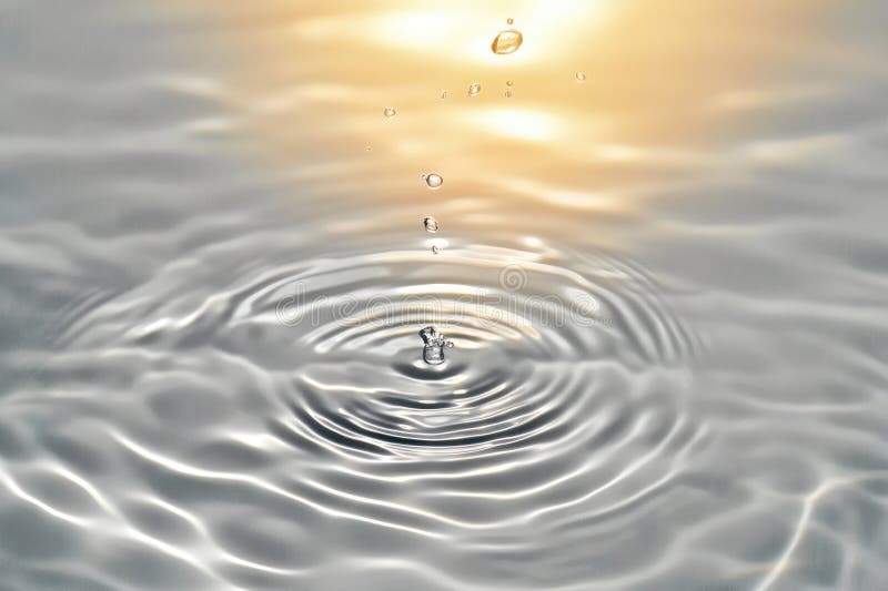 Blurred Water Surface Texture with Splashes and Bubbles - Abstract ...