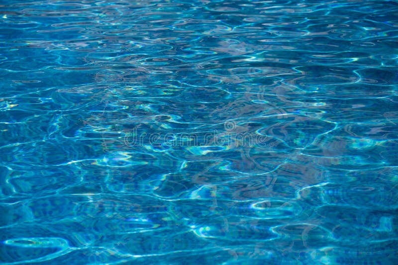 Blurred Water Texture in Summer Pool Close Up. Stock Image - Image of ...