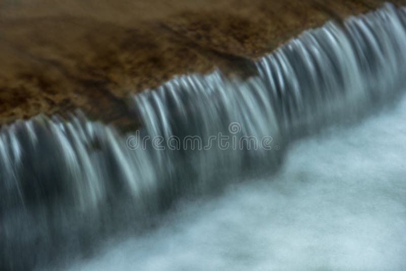 Blurred Water of the Waterfall, Diagonal View, Dynamics Stock Image ...