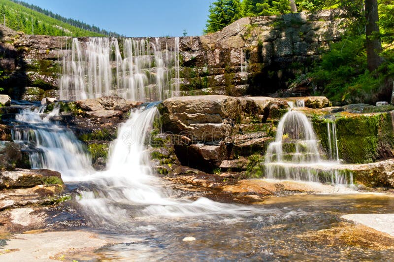 Blurred waterfall stock image. Image of beautiful, landscape - 1491613