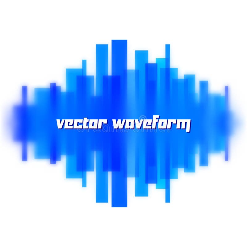 Blurred Waveform Made of Lines Stock Vector - Illustration of backdrop ...