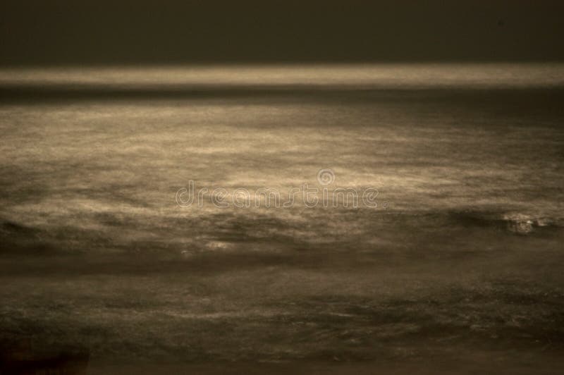 Blurred Waves in the Moonlight Stock Photo - Image of vacation, ocean ...