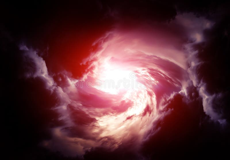 Blurred Whirlwind in the Red Clouds Stock Image - Image of rain, eddy ...