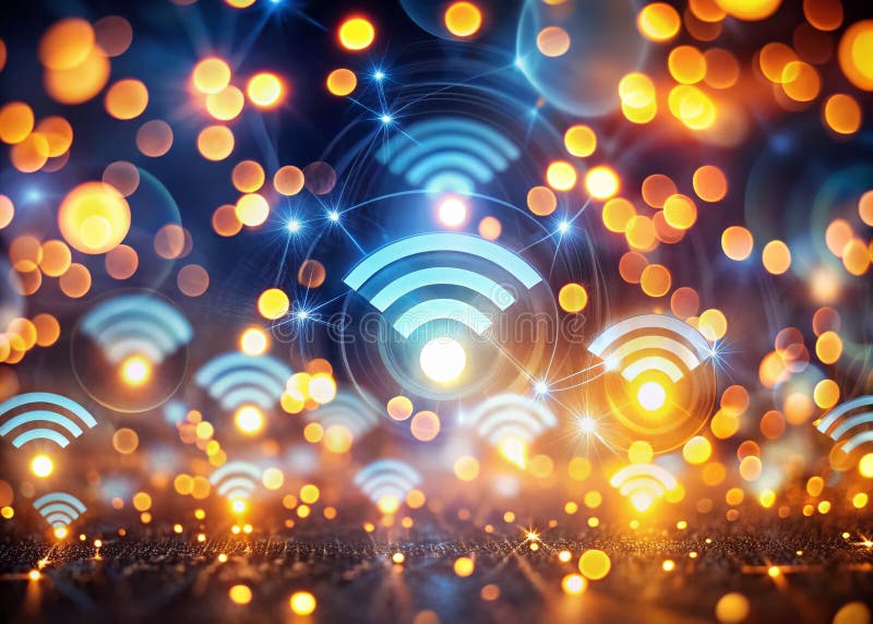 Blurred Wireless Network Background a Modern Digital Design for ...