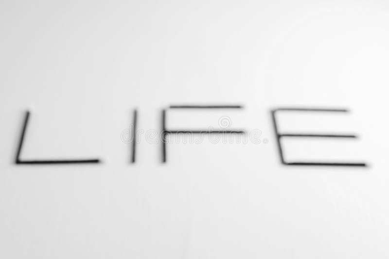 Blurred Word Life, on a White Background Stock Photo - Image of ...