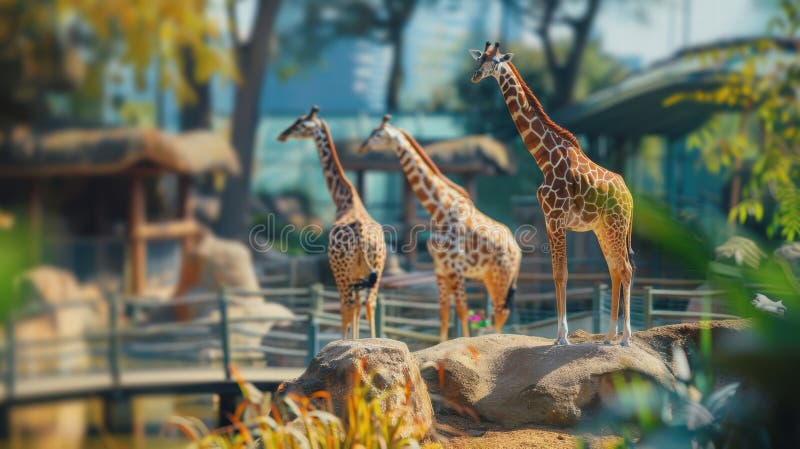 Blurred Zoo Background Capturing Animals and Colors Blending in a ...