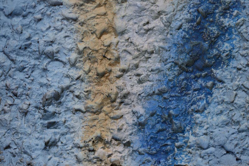 Blurry Abstract Background. Blue with a Yellow and Gray Stripe on a ...