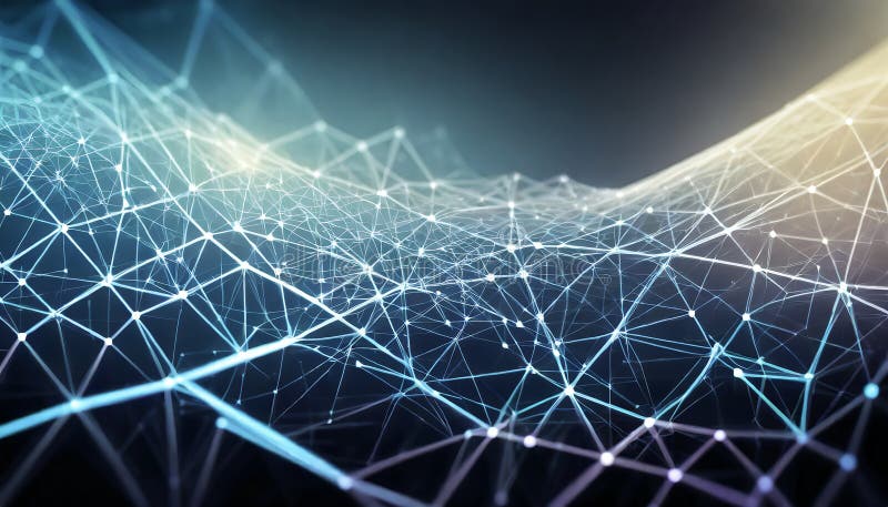 Blurry Abstract 3d Rendering Abstract Background Blue Network Concept ...