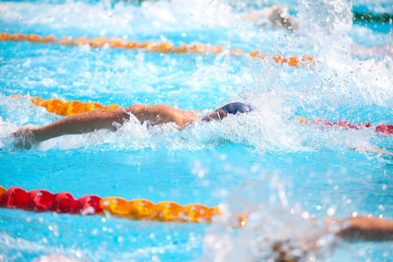 Blurry Background of Splash Drop Water on Swimming Race Editorial Image ...