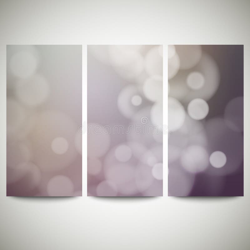 Blurry Backgrounds Set with Bokeh Effect. Abstract Stock Vector ... Blurry Backgrounds Set with Bokeh Effect. Abstract Stock Vector ...
