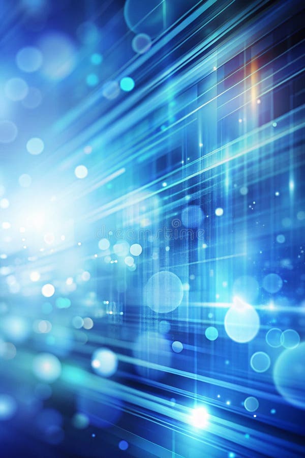 Abstract Blue Blurry Design for Digital Usage Stock Illustration ...