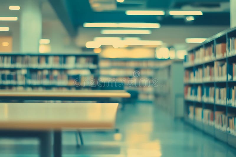 Blurry Bookshelf Interior stock illustration. Illustration of wisdom ...