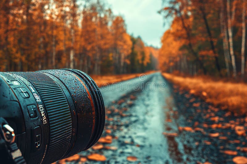 A Blurry Camera Lens Obscures the Itinerary Journey Roadmap, Whereas ...