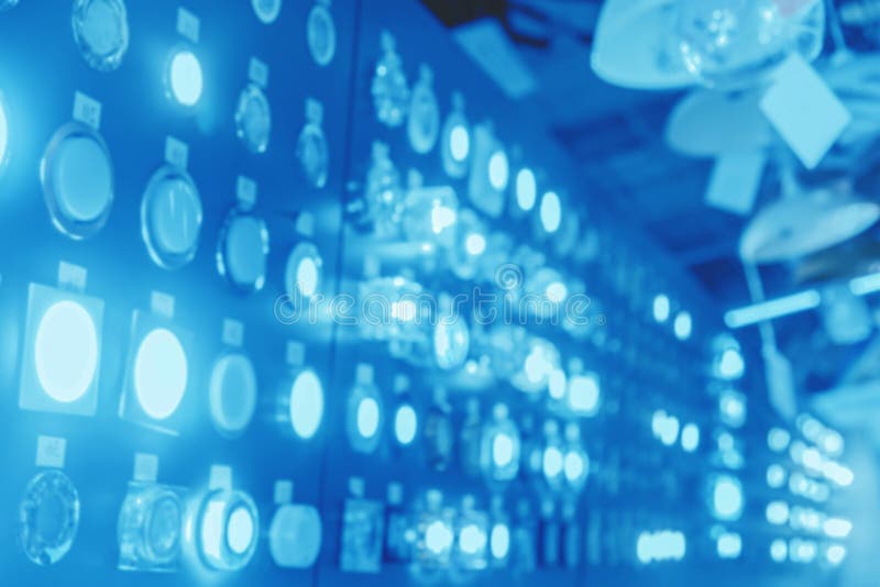 Blurry Cold Blue Unsharp Abstract Shiny Background of Glowing Light ...