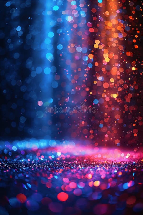 Blurry Colorful Lights on Dark Background Stock Photo - Image of neon ...