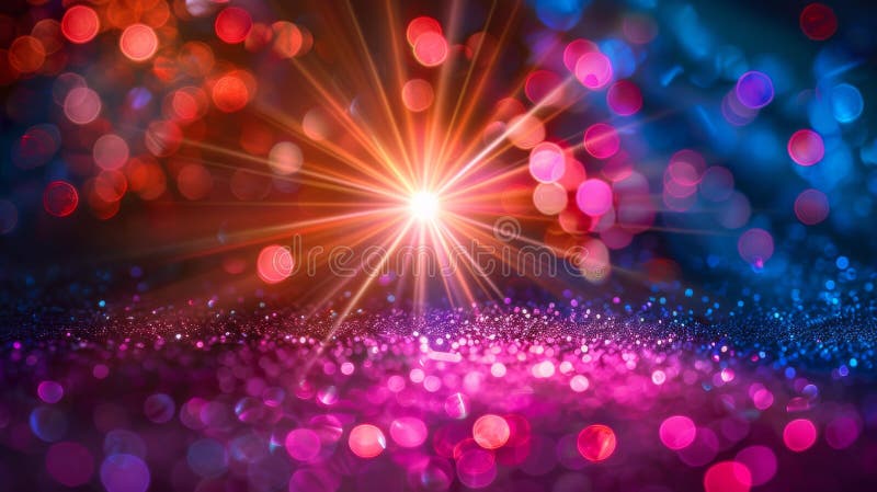 Blurry Colorful Lights and Sparkles Stock Image - Image of multicolored ...