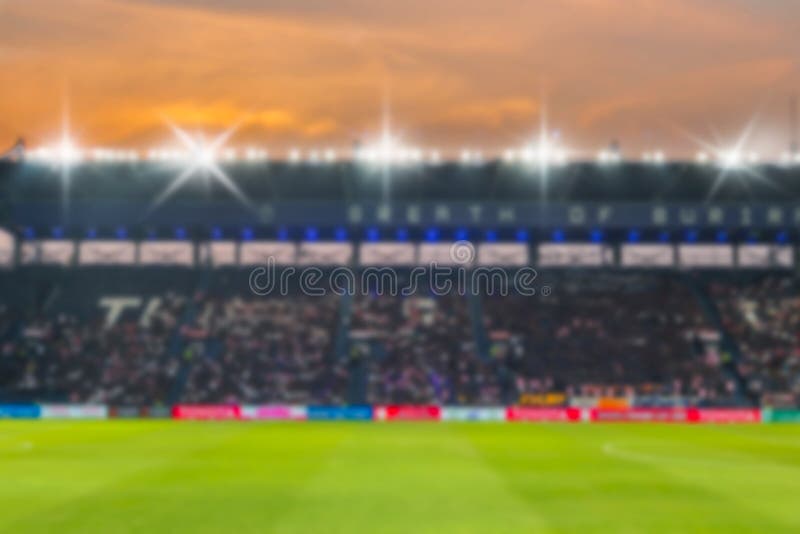 Blurry football stadium. stock image. Image of europe - 53077215