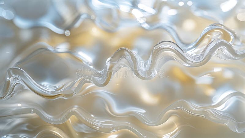 Blurry Glass Texture in White and Cream with Light Bending and ...