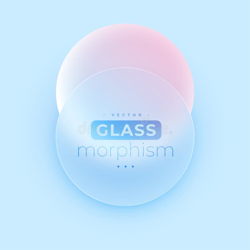 Blurry Glassmorphism Background with Blank Acrylic Sphere Frame Stock ...