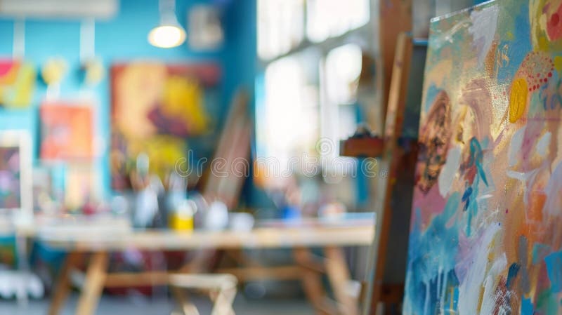 Blurry Glimpse of an Interactive Art Demonstration at the Open House Stock Image - Image of ...