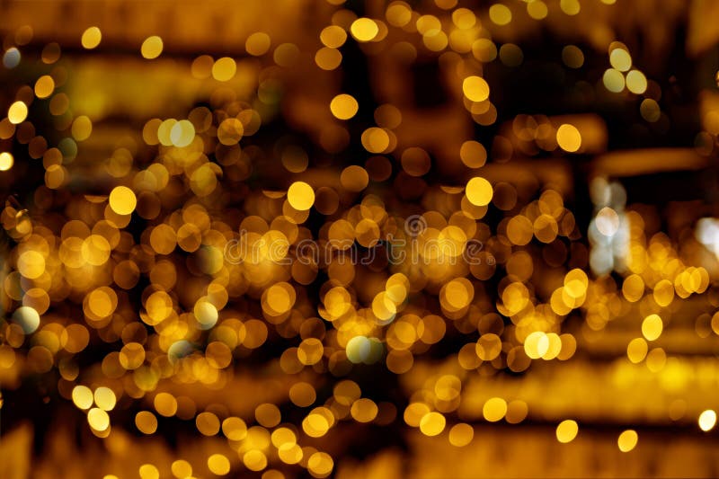 Blurry Golden Bokeh Background Stock Image - Image of backdrop, light ...